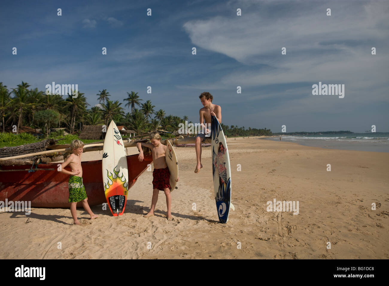 Surfers in Hikkaduwa, Sri Lanka Stock Photo - Alamy