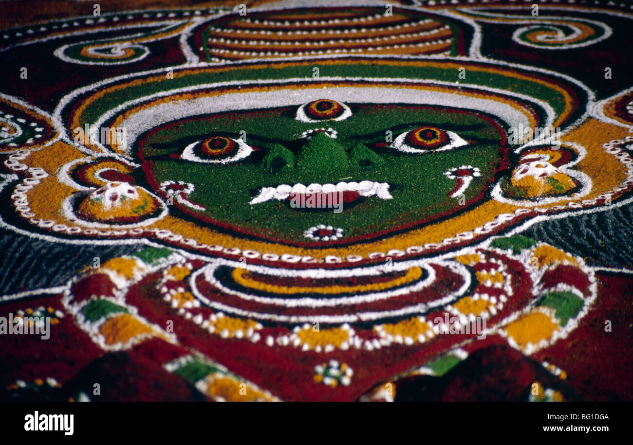 'Kalam', a classical floor-painting done during done some festivals of ...
