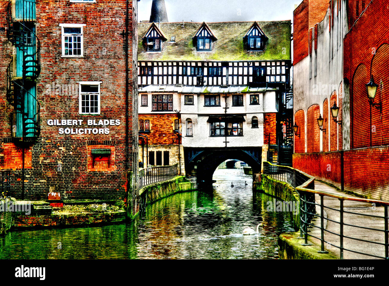 River Witham with High Bridge, Lincoln, Lincolnshire, England Stock ...