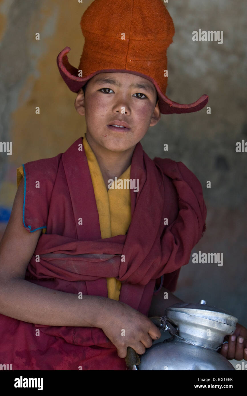 Monk in monastery in Zanskar Stock Photo - Alamy