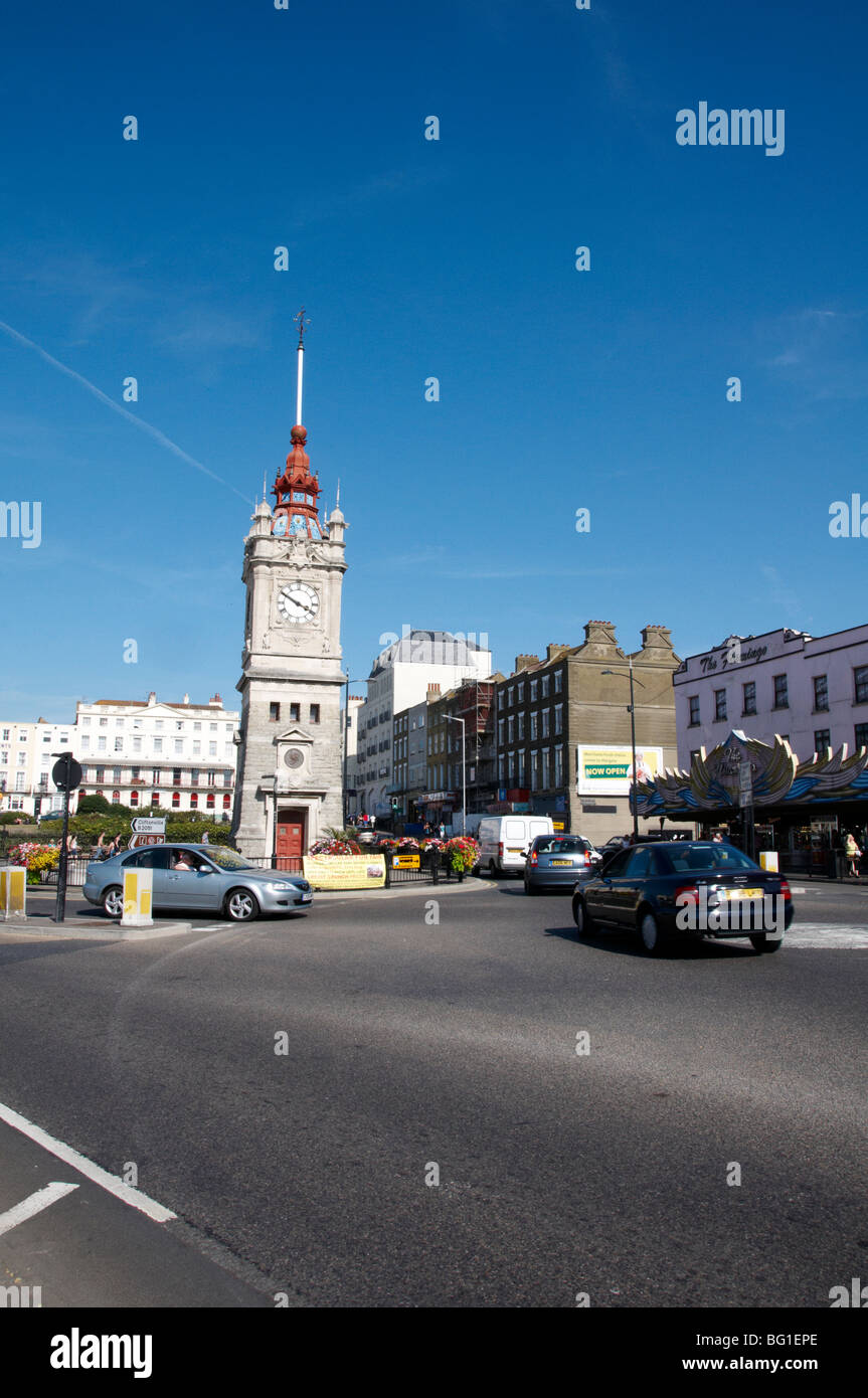 The clock tower on Margate sea front Stock Photo - Alamy