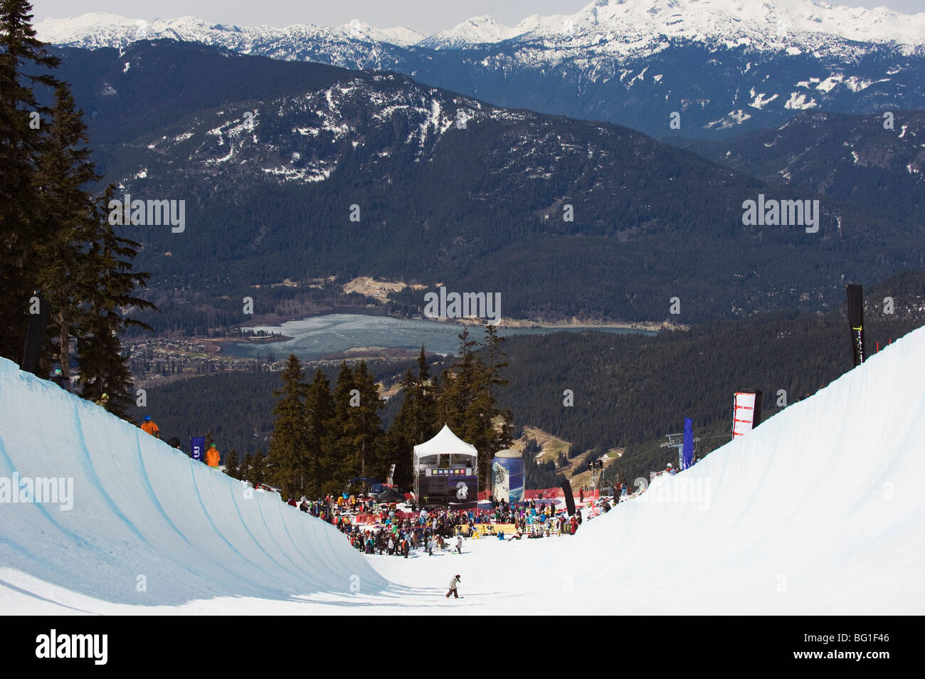 Telus Festival half pipe competition, Whistler mountain resort, venue ...