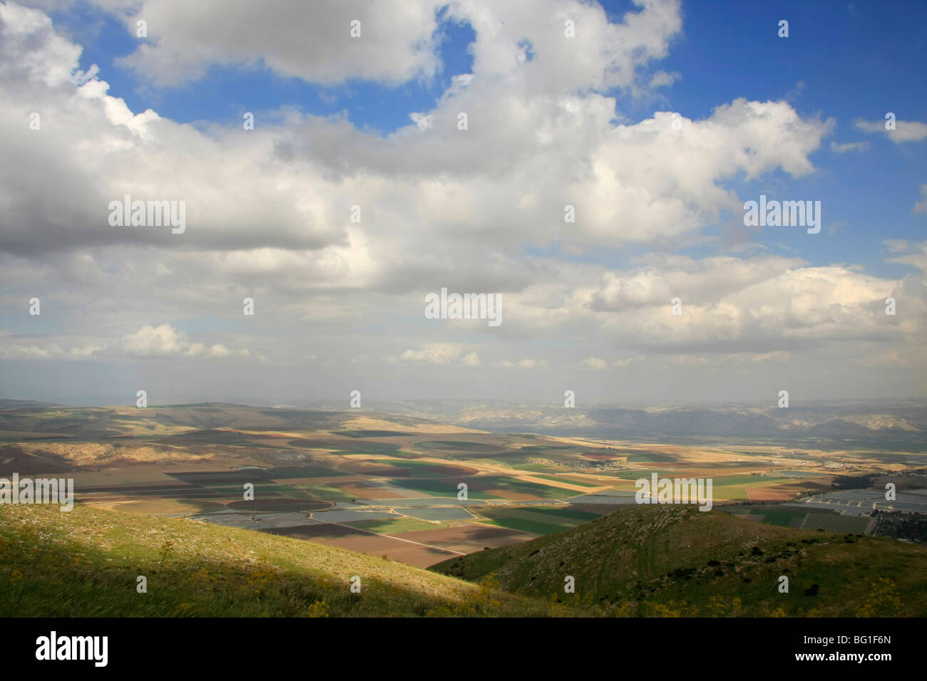 Israel, a view of Harod Valley from Mount Gilboa Stock Photo - Alamy