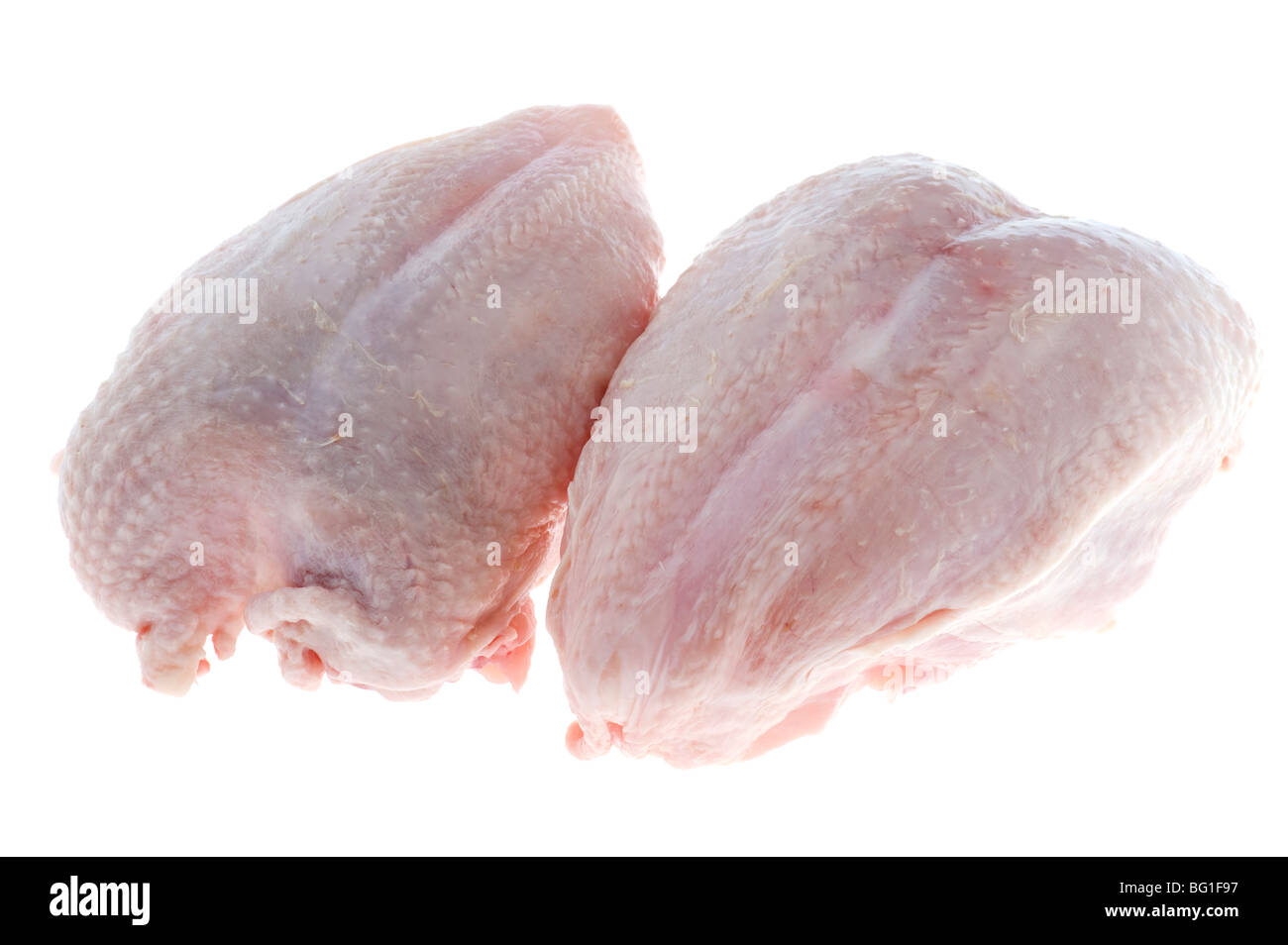 object on white - raw chicken meat Stock Photo - Alamy