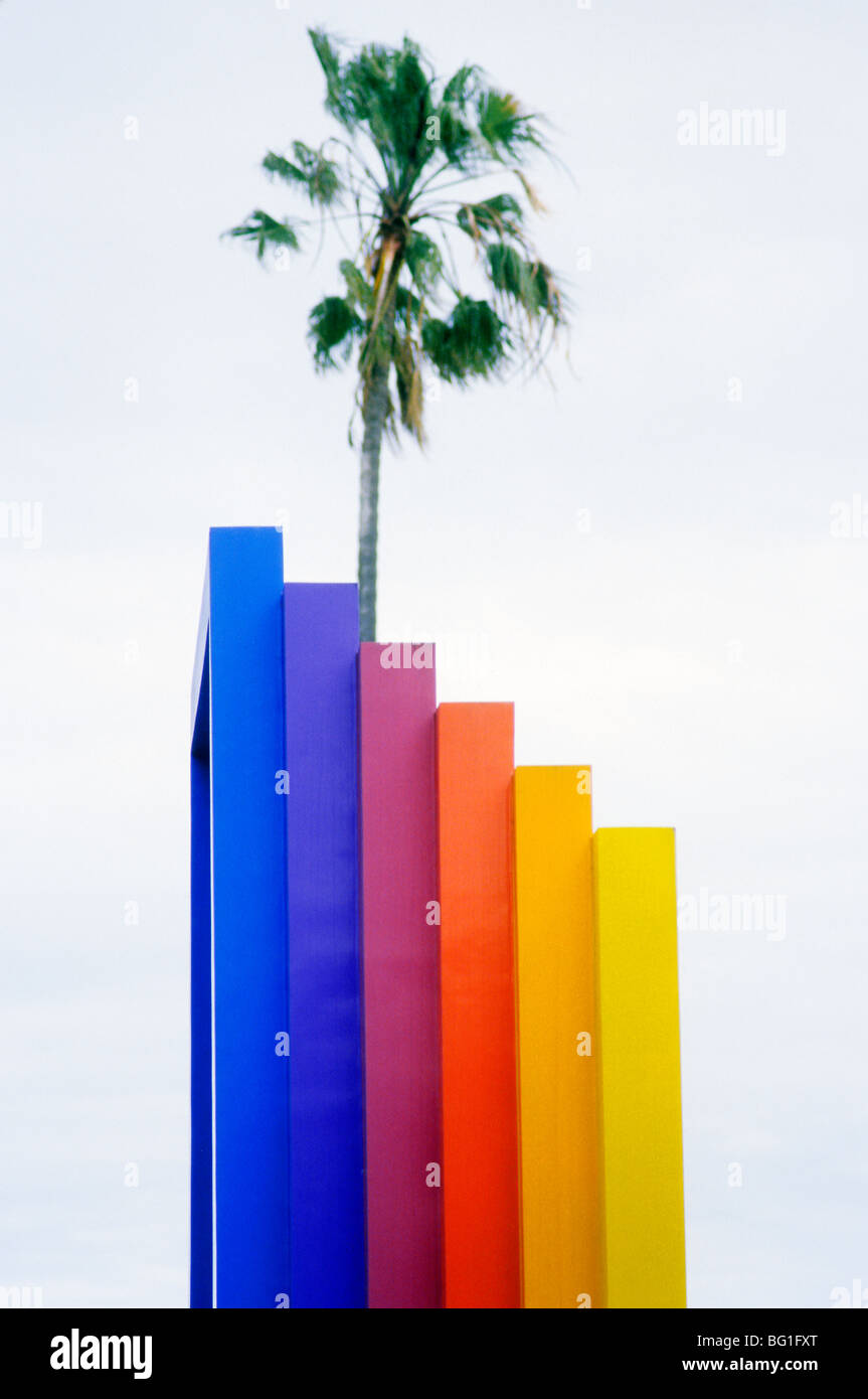 The Chromatic Gate by Herbert Bayer sits in a public park on Cabrillo ...