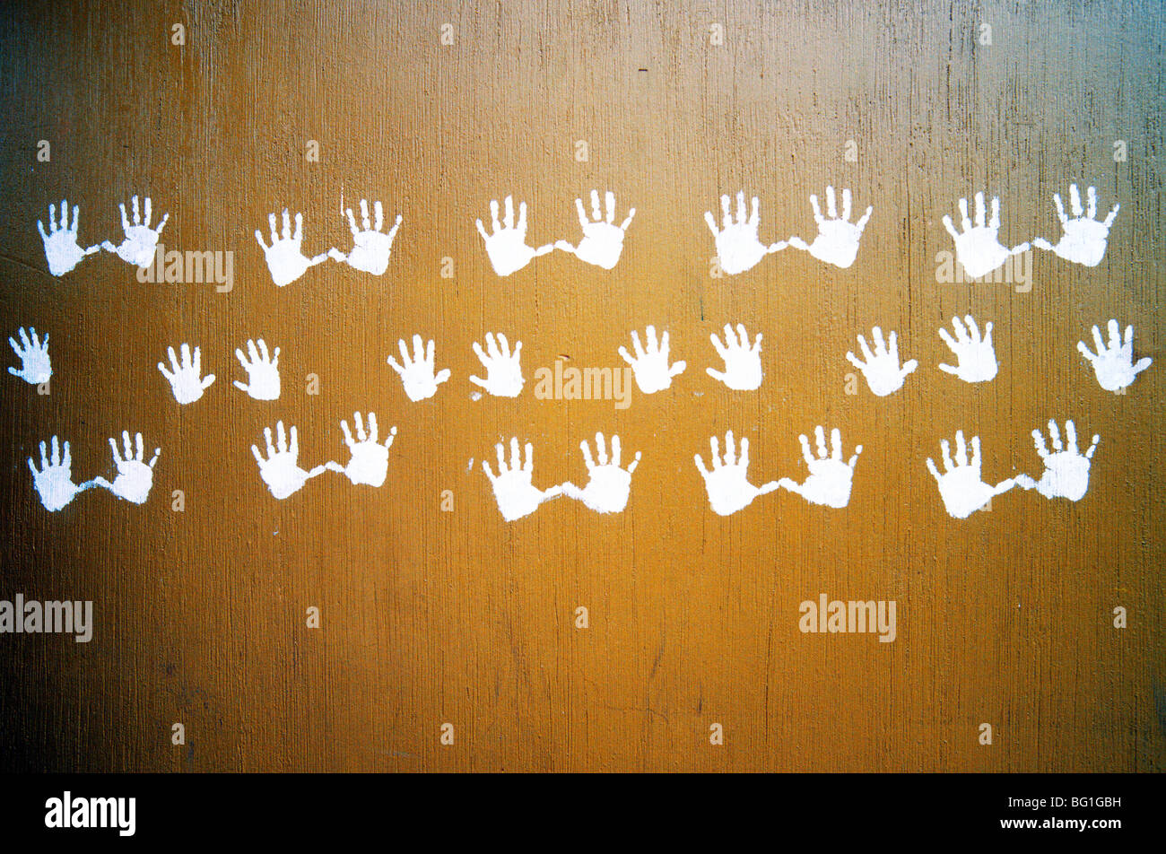 Hand prints on wall hi-res stock photography and images - Alamy