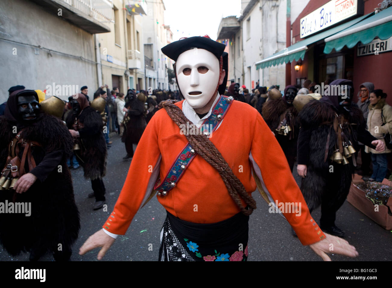 Mamoiada the Mamuthones dance, Barbagia, Sardinia, Italy, Europe Stock ...