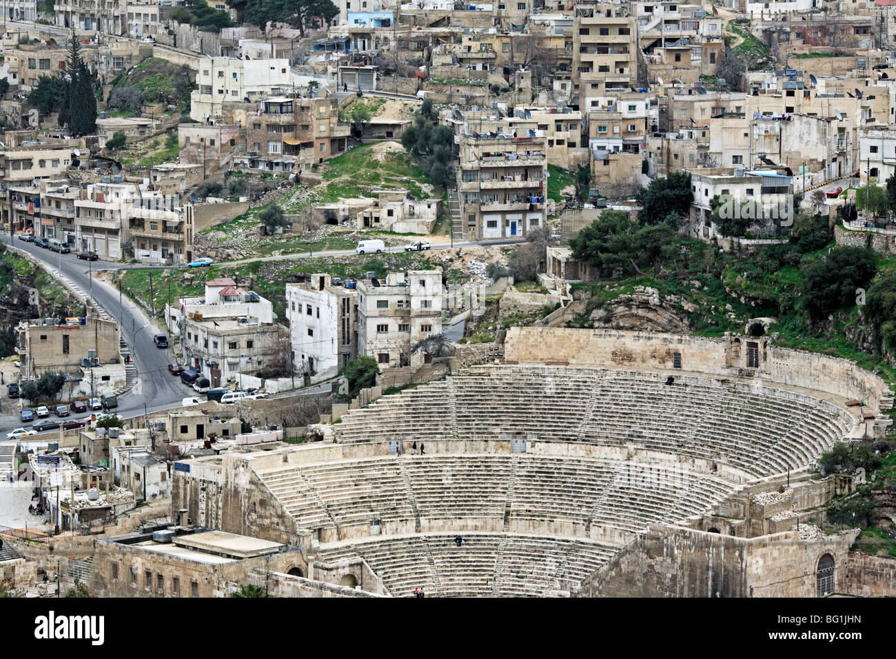 Roman amphitheater (2nd century), Amman, Jordan Stock Photo - Alamy