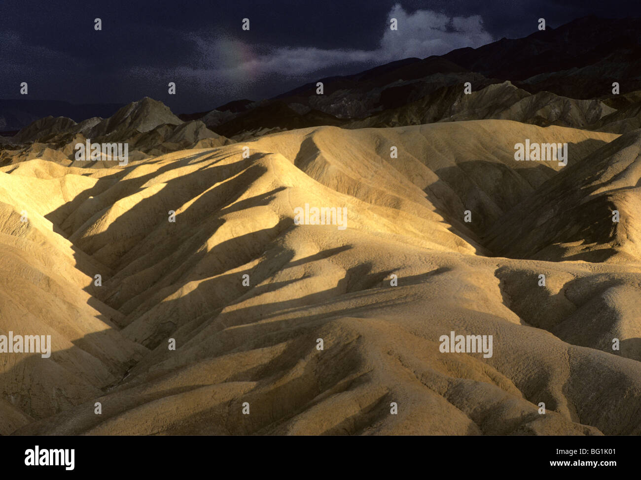 Zabriskie Point at sunset, Death Valley, California Stock Photo - Alamy
