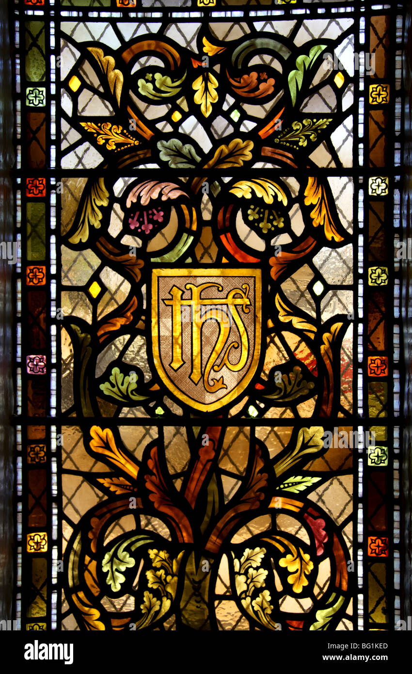 A beautifully colored stained glass window Stock Photo - Alamy