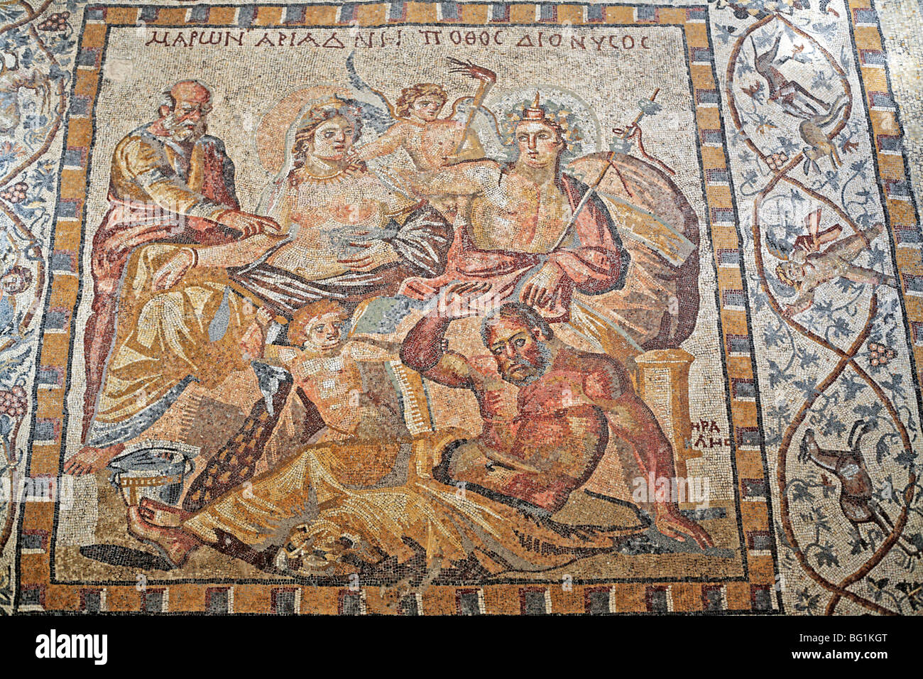Roman mosaics, Shahba (Philippopolis), Syria Stock Photo - Alamy