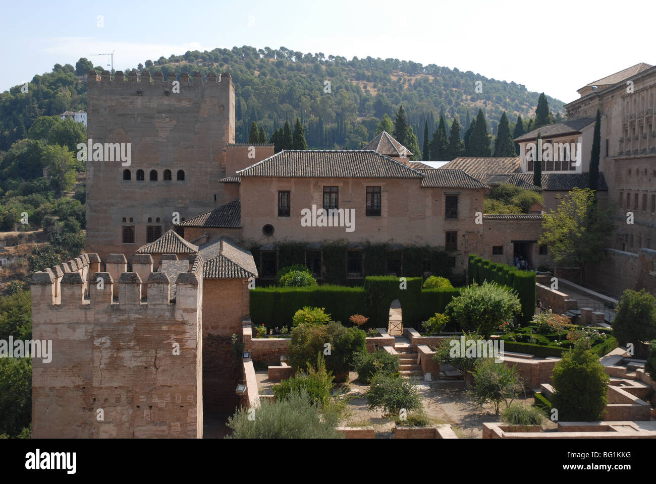 Machuca's Courtyard & facade of Hall of the Mexuar, Palacios Nazaries ...