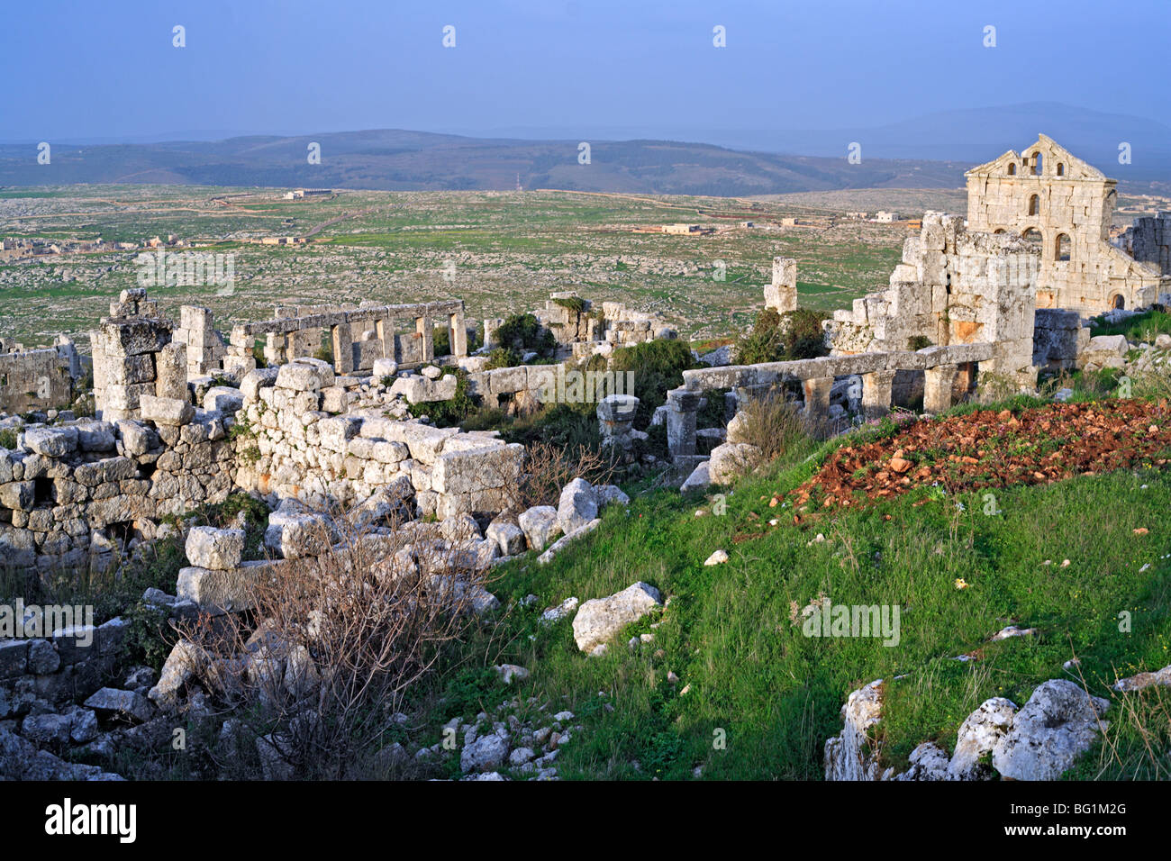 Byzantine ruins, Basilica, Baqirha, Syria Stock Photo - Alamy