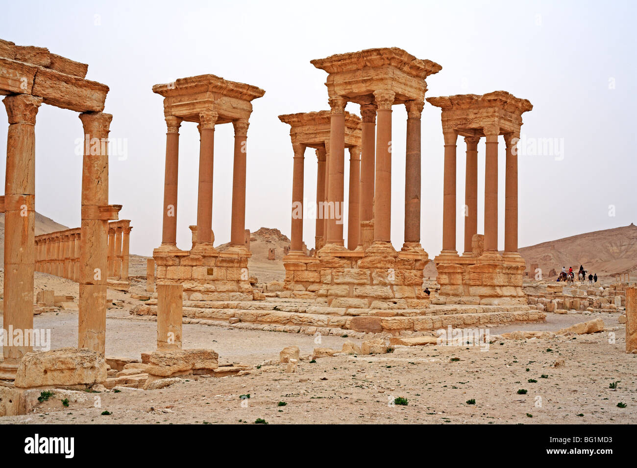 Tetrapylon, Palmyra (Tadmur‎), Syria Stock Photo - Alamy