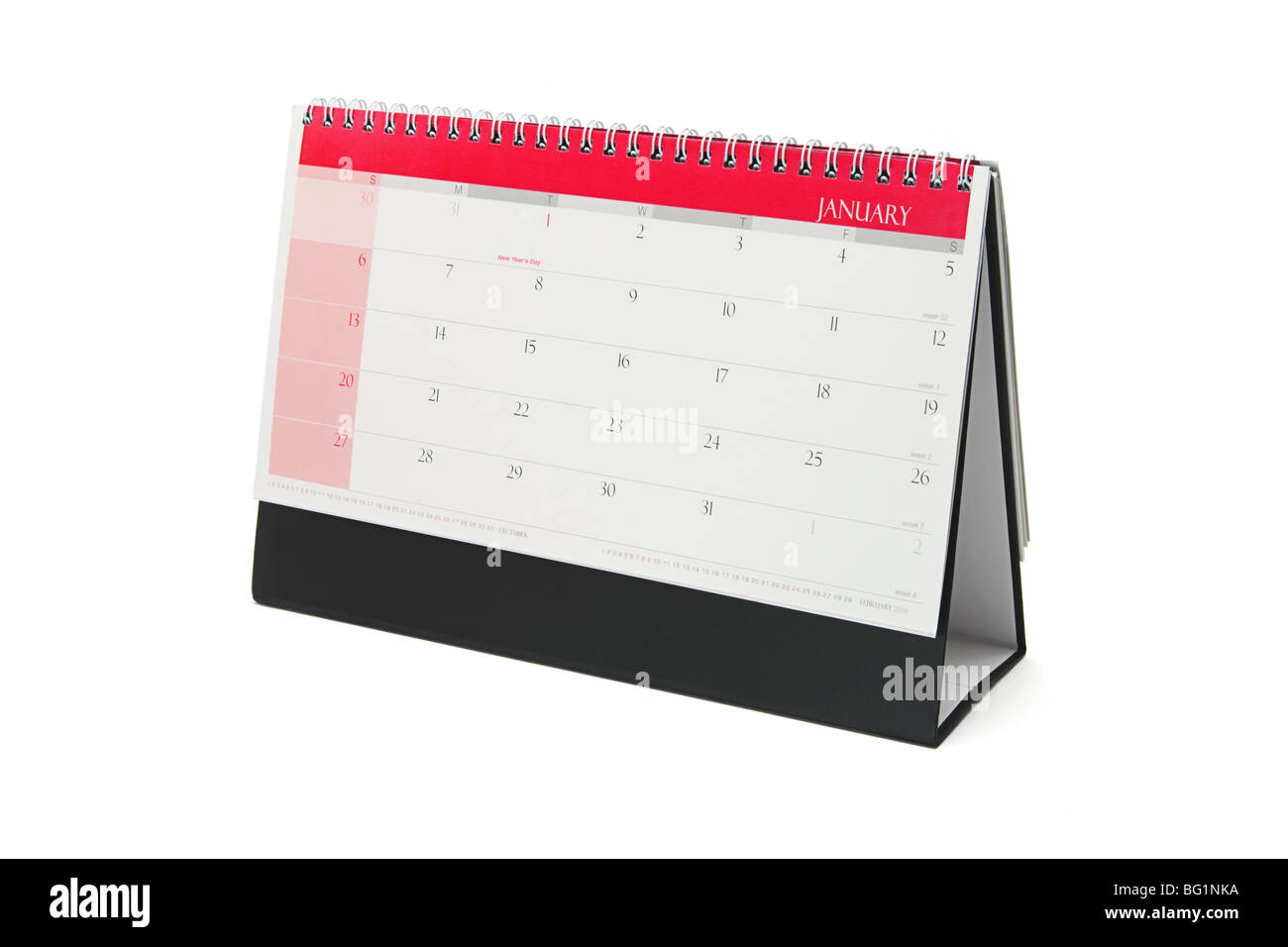 Calendar of january Cut Out Stock Images & Pictures - Alamy
