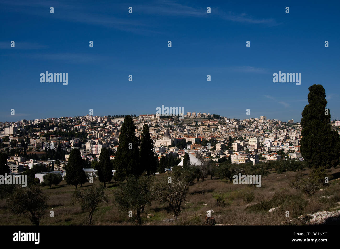 Panorama of Nazareth Israel Stock Photo - Alamy