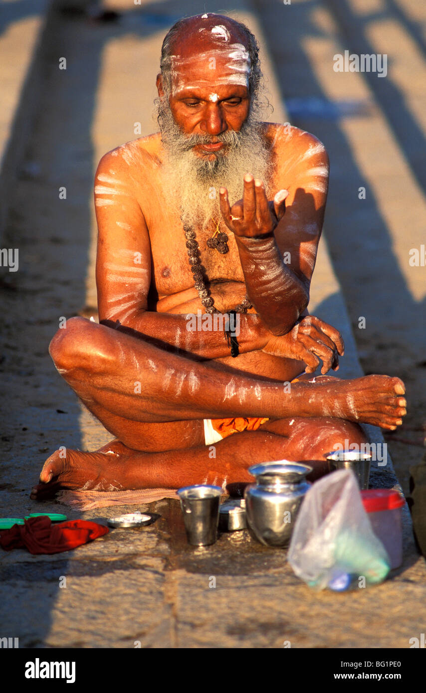Portrait of a Hindu guru, Hampi, India Stock Photo - Alamy