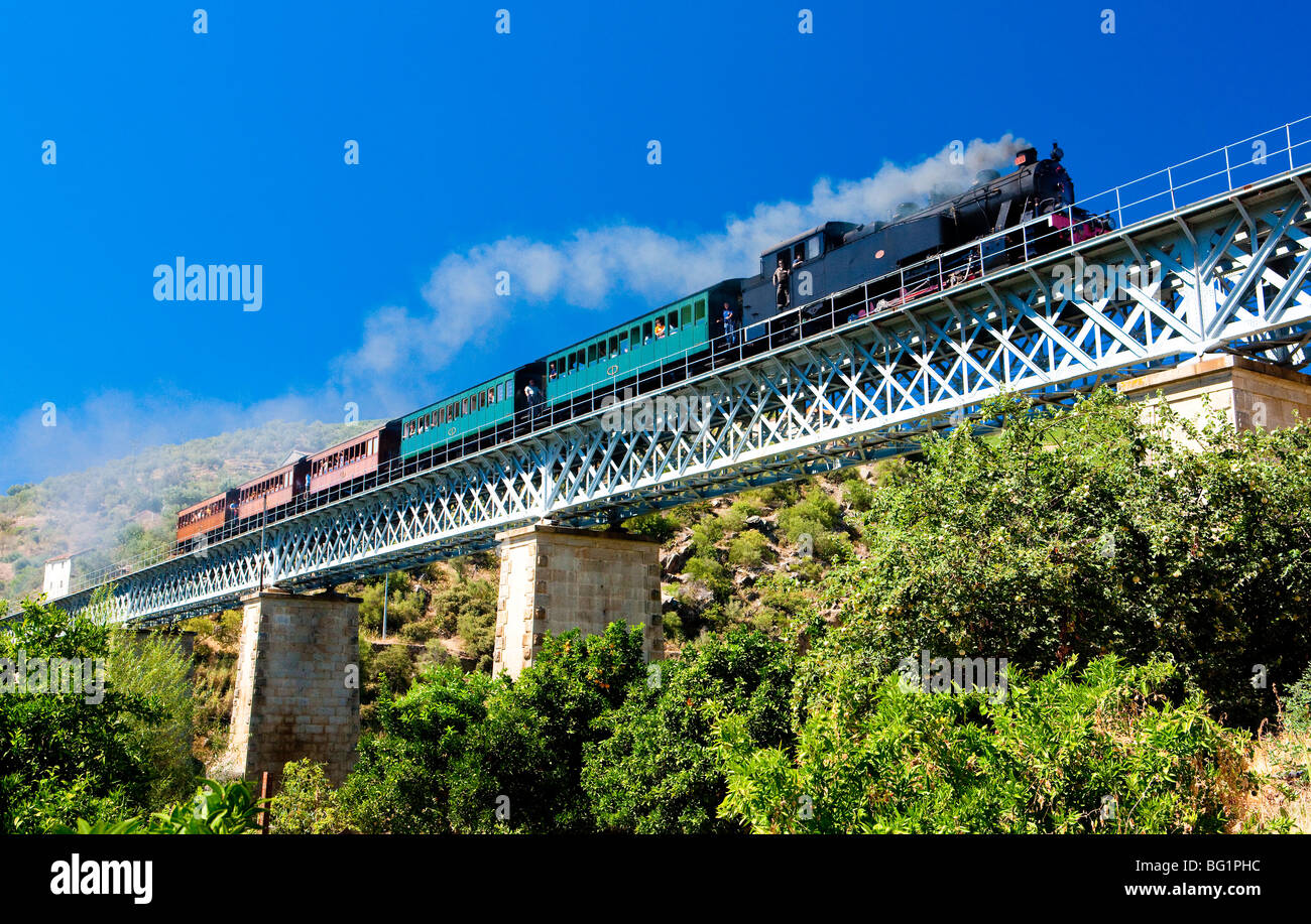steam train in Douro Valley, Portugal Stock Photo - Alamy