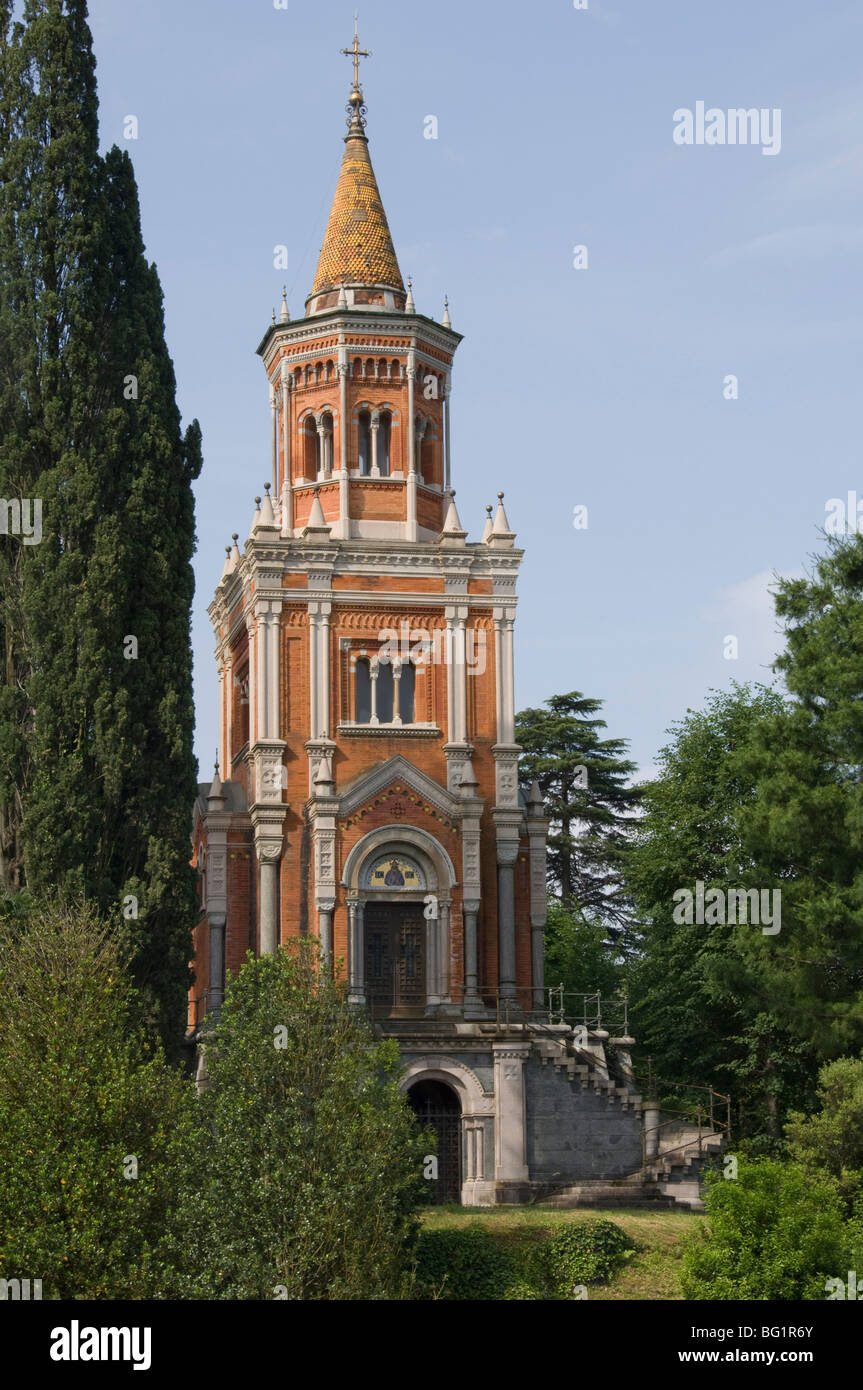 Church tower overlooking Lake Como, Italy, Europe Stock Photo - Alamy