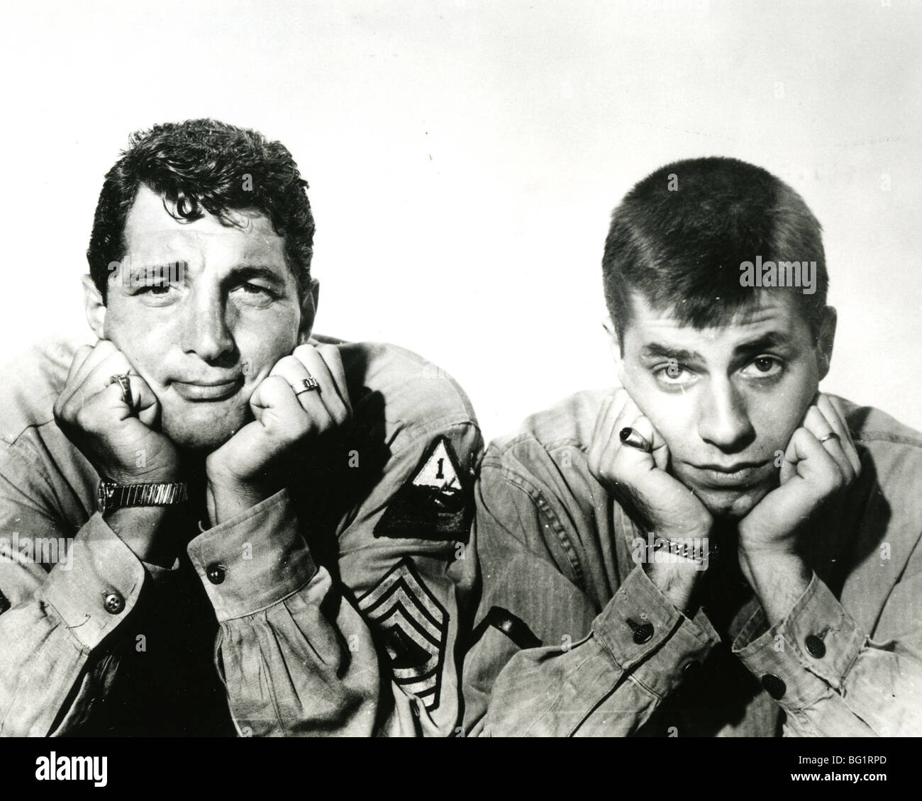 AT WAR WITH THE ARMY 1951 Paramount film with Dean Martin (at left) and ...