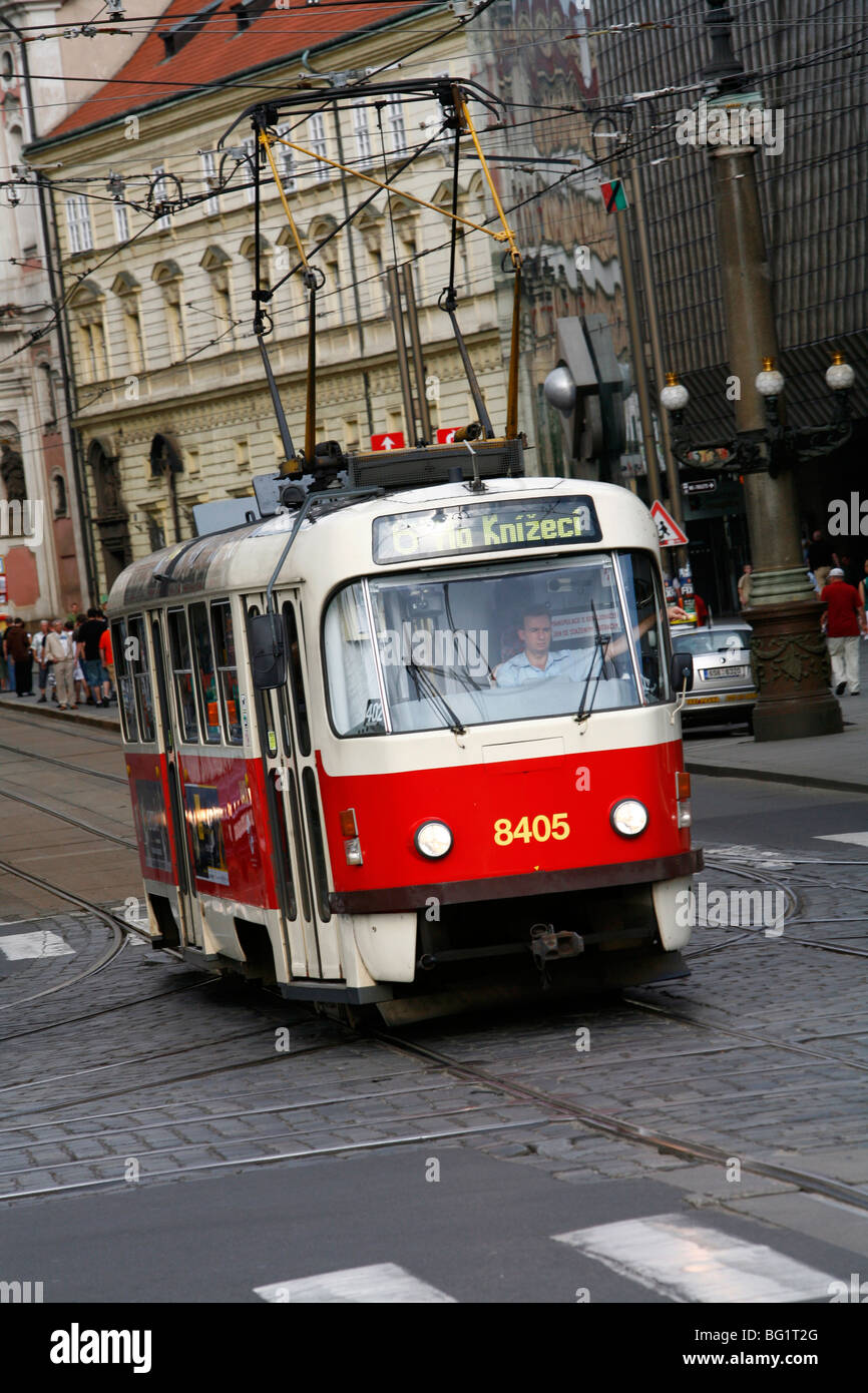 Tram, Prague, Czech Republic, Europe Stock Photo - Alamy