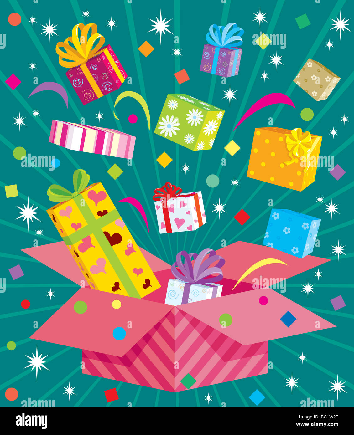 Flying gift hi-res stock photography and images - Alamy