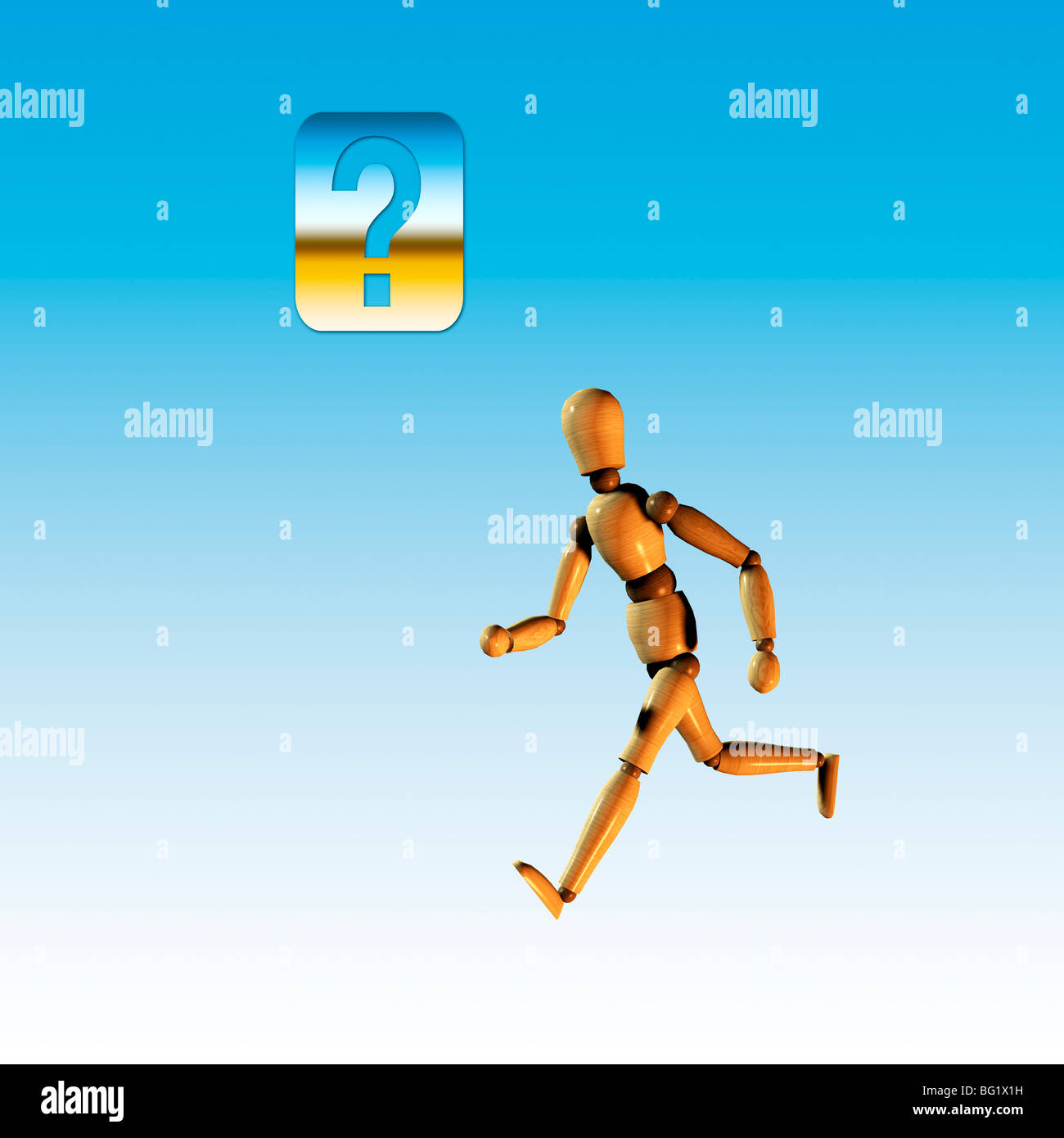 Man and question mark hi-res stock photography and images - Alamy