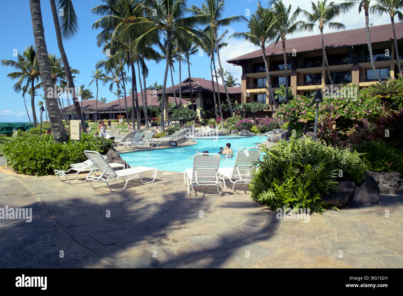 Ocean swimming pool at Sheraton Kauai Resort Poipu HI Stock Photo - Alamy