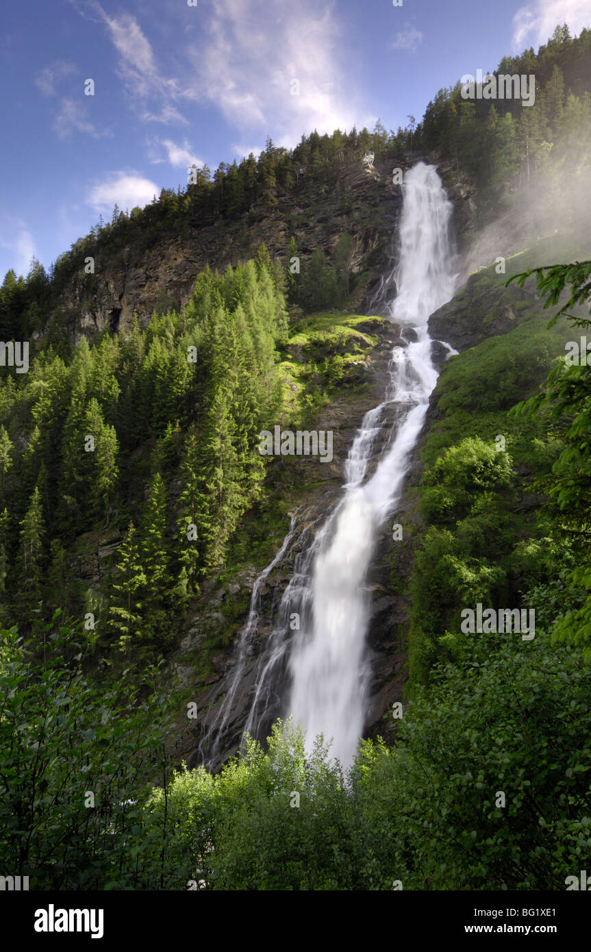 Stuibenfall, Tyrol's highest waterfall, Otztal valley, Tyrol, Austria ...