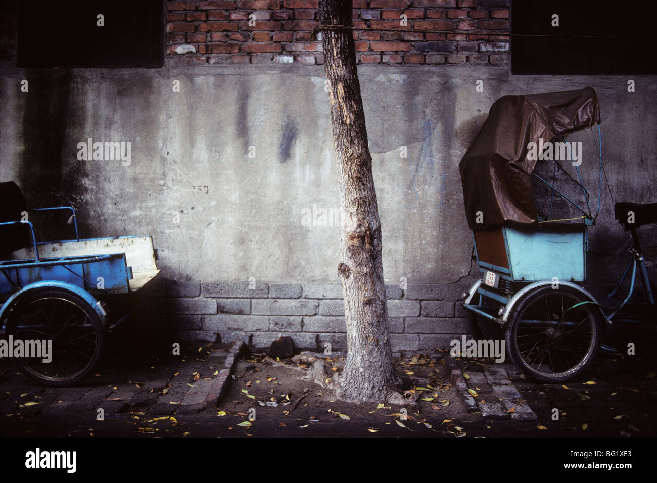A small push cart and rickshaw, Beijing, China Stock Photo - Alamy
