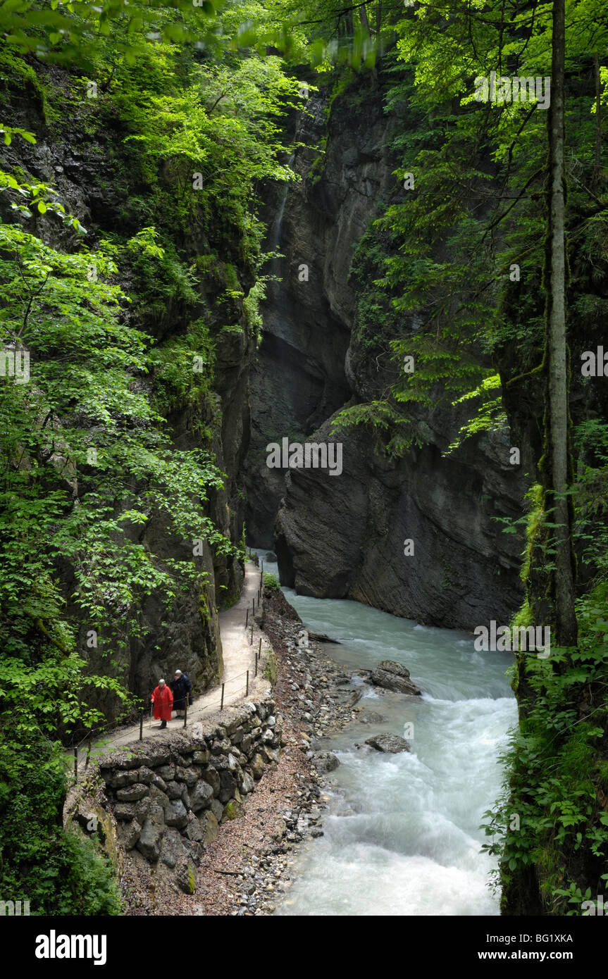 Partnachklamm, Partnach Gorge, near Garmisch-Partenkirchen, Bavaria ...