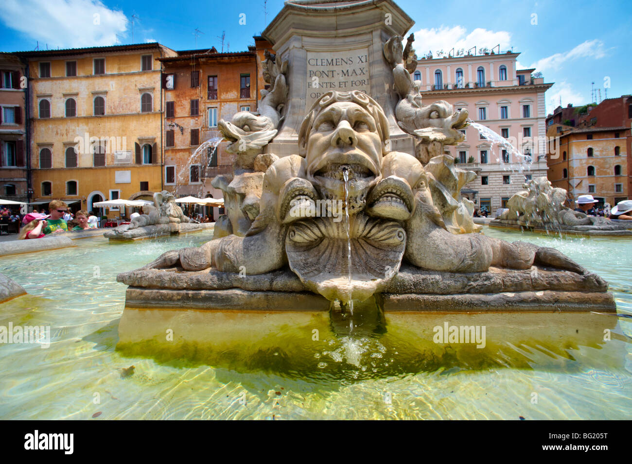 Baroque fountains close up of Piazza Minerva, Rome Stock Photo - Alamy
