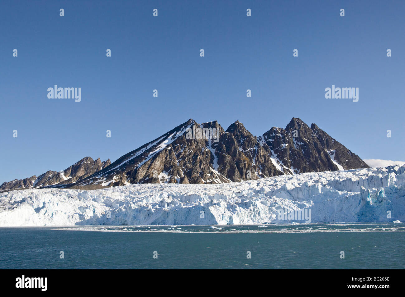 Monaco Glacier, Svalbard Islands, Arctic, Norway, Europe Stock Photo ...