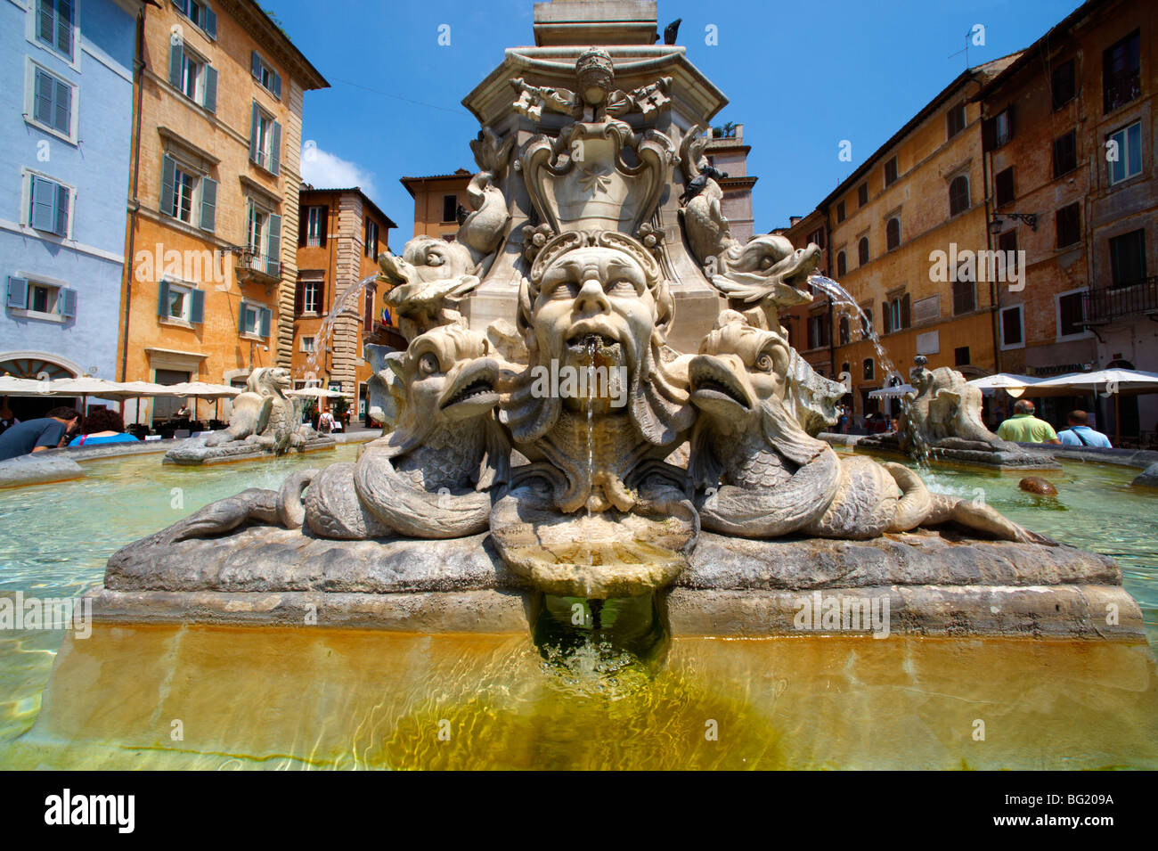 Baroque fountains close up of Piazza Minerva, Rome Stock Photo - Alamy