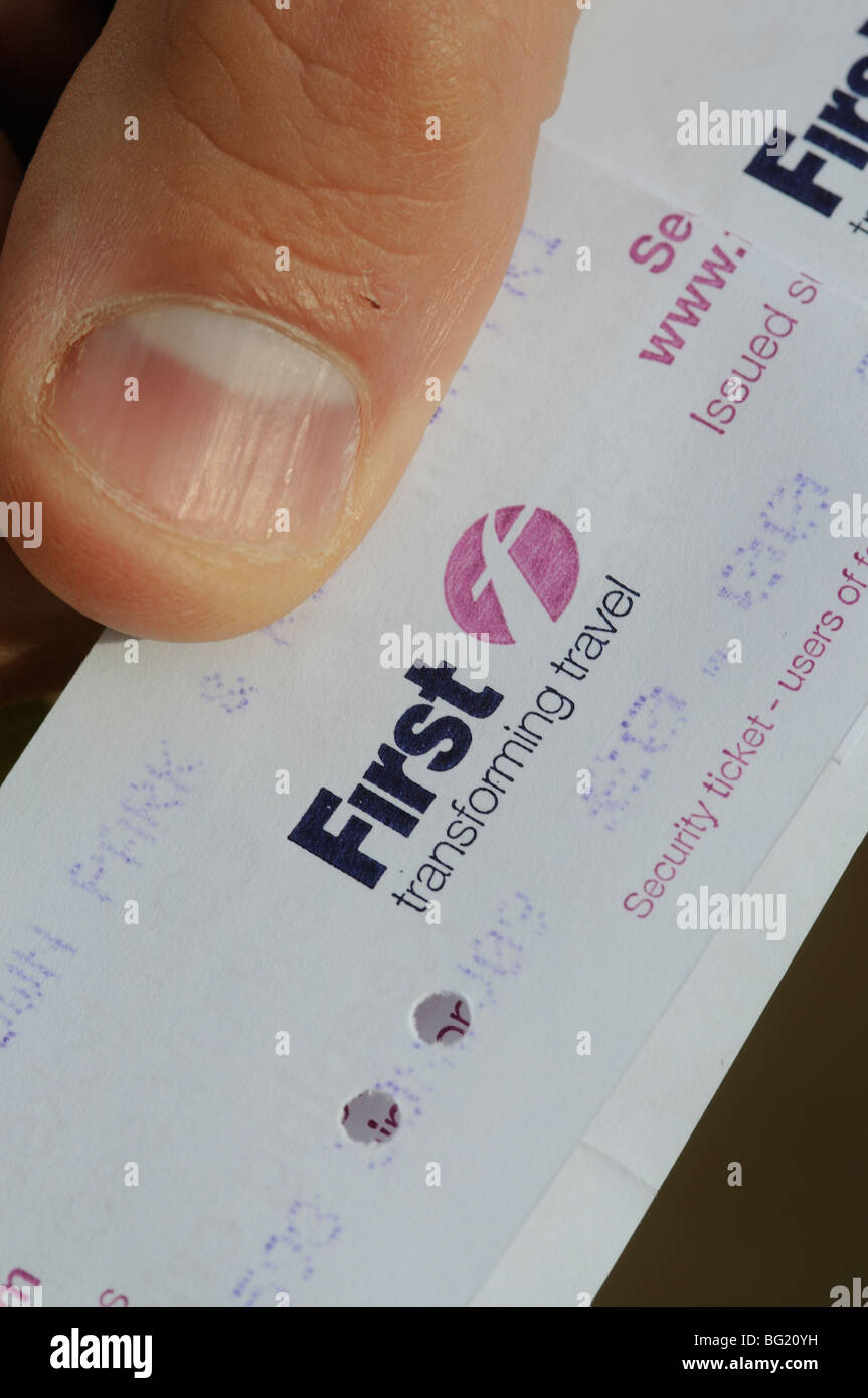 Travel tickets issued for a bus and coach traveller Stock Photo - Alamy
