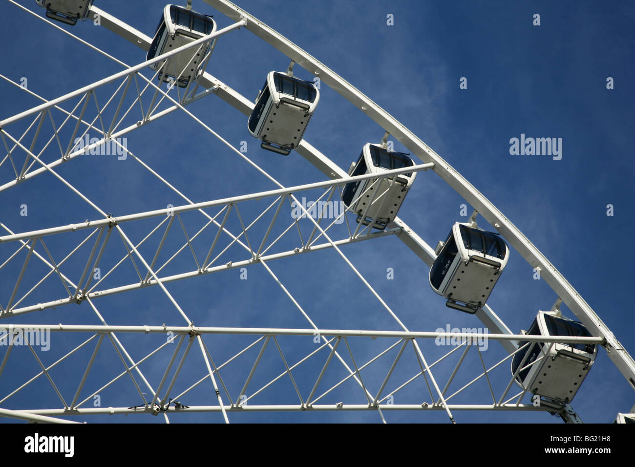 Detail of white ferris wheel Stock Photo - Alamy