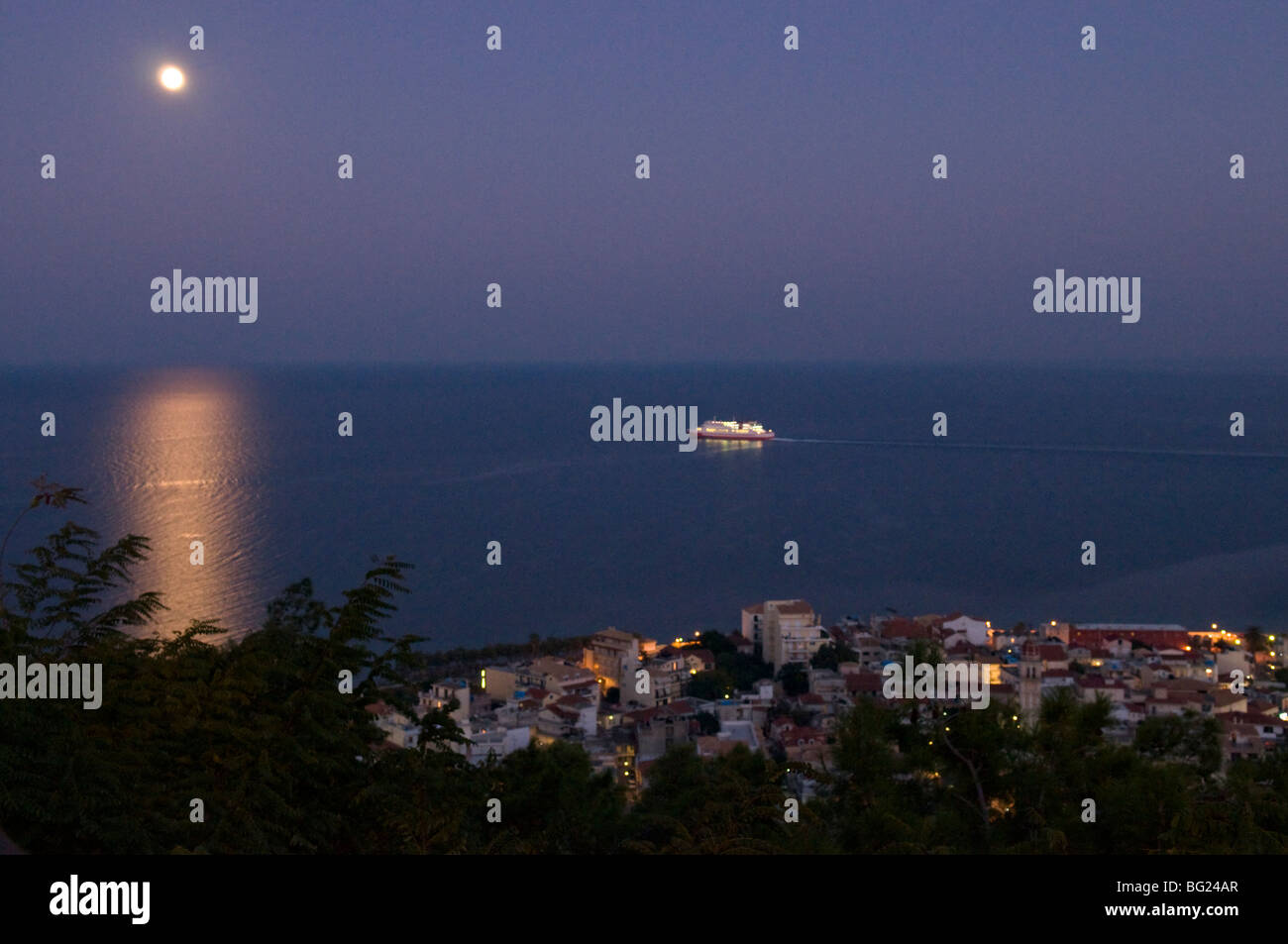 Greece. Zakynthos. Zante. Greek island. October. Zakinthos Town seen ...