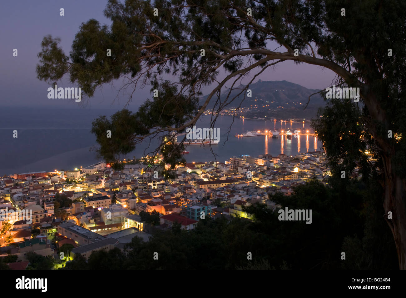Greece. Zakynthos. Zante. Greek island. October. Zakinthos Town seen ...