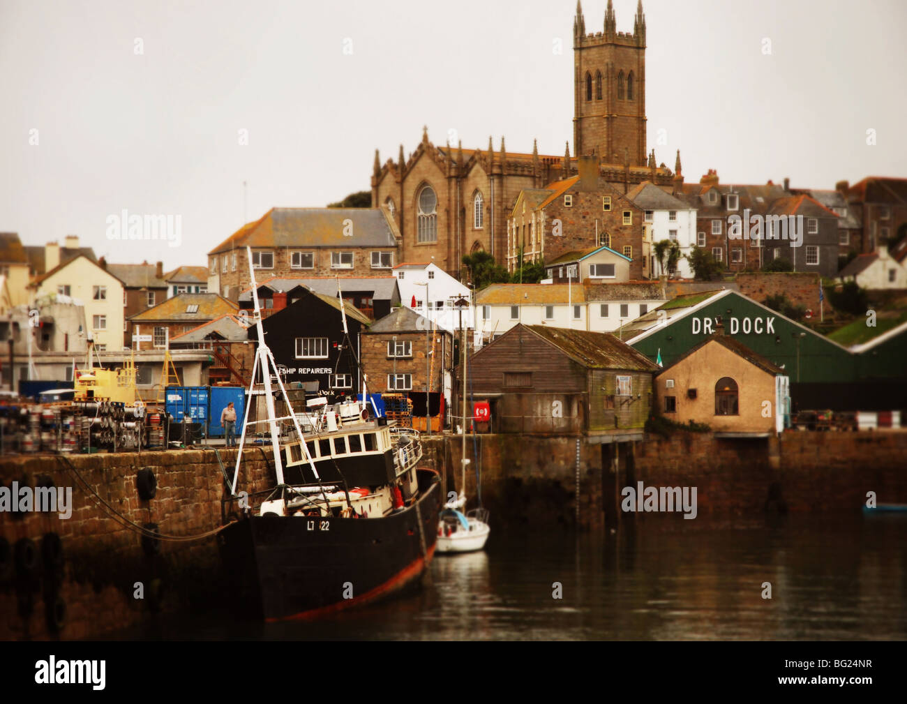 English Harbor Scene Stock Photo - Alamy