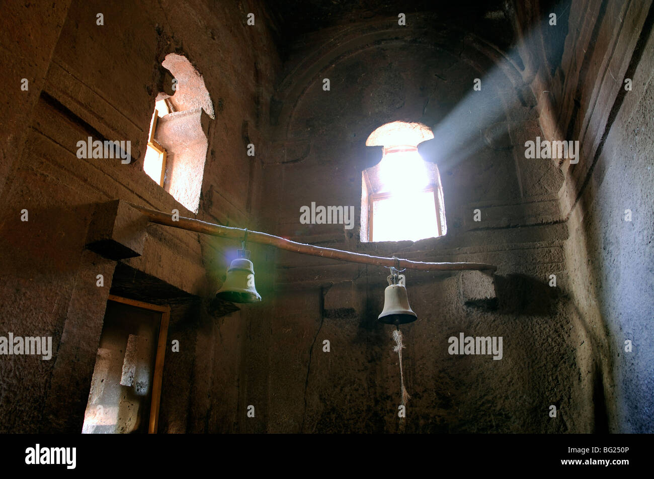 Medhane Alem church interior, Lalibela, Ethiopia Stock Photo - Alamy
