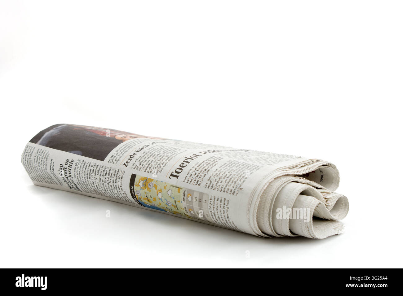 rolled up Dutch Newspaper Stock Photo - Alamy