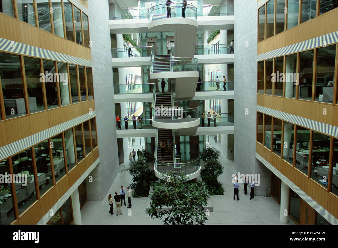 Atrium to a new office development in Dublin Stock Photo - Alamy