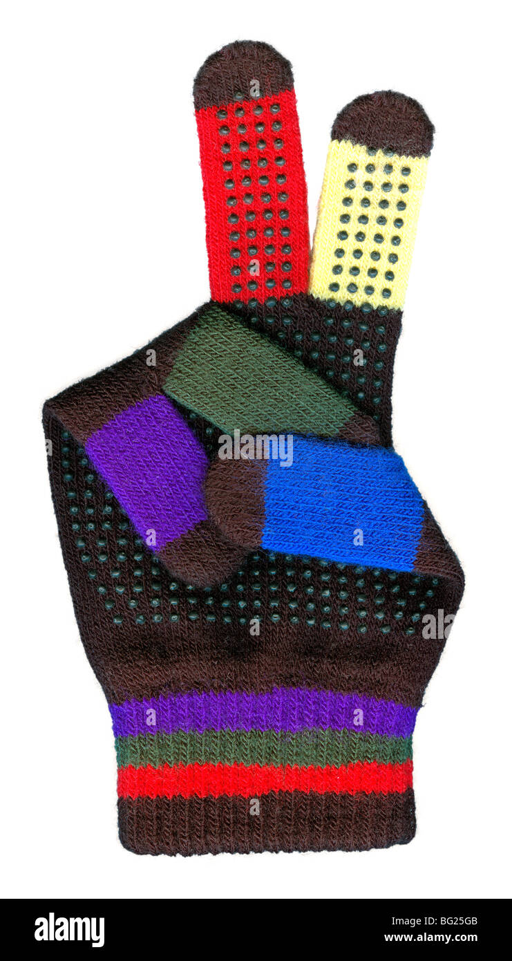 V sign hand signal Cut Out Stock Images & Pictures - Alamy