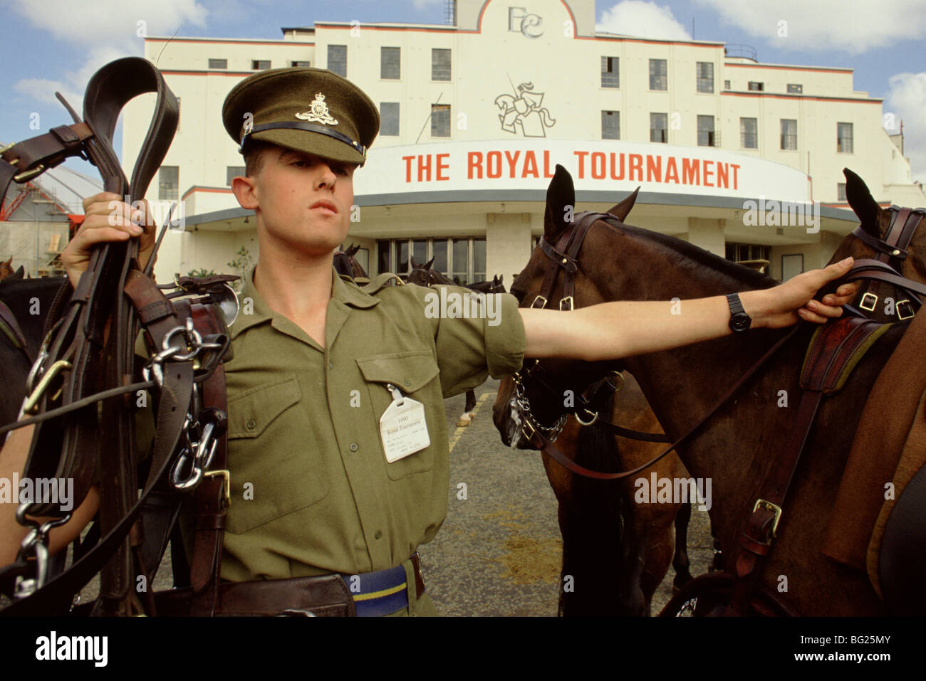 Members of the Fleet Air Arm practice for the Field Gunners Event at ...
