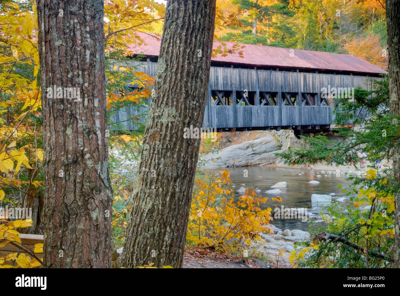 Albany Covered Bridge White Mountains New Hampshire USA Stock Photo - Alamy