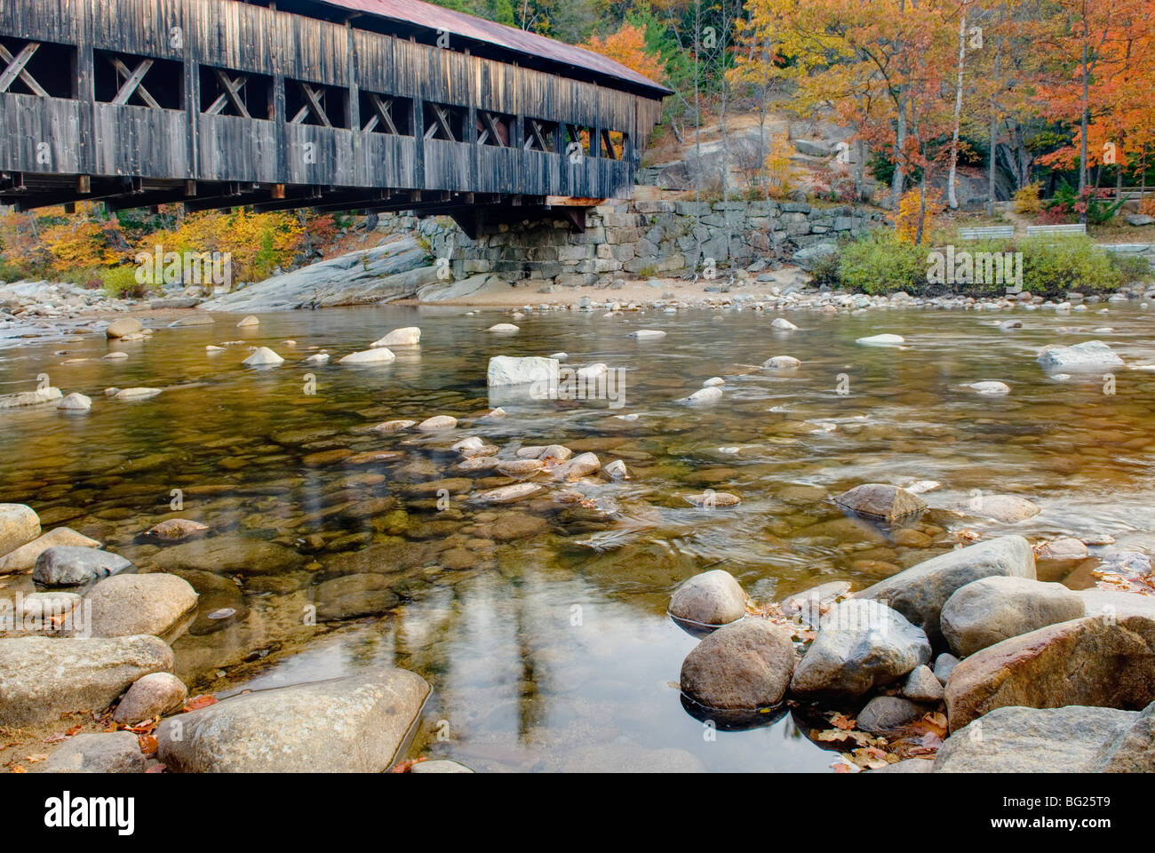 Albany Covered Bridge White Mountains New Hampshire USA Stock Photo - Alamy