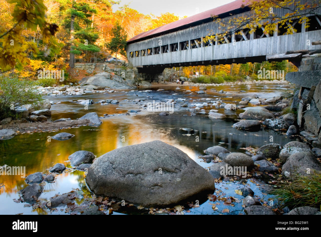 Albany Covered Bridge White Mountains New Hampshire USA Stock Photo - Alamy