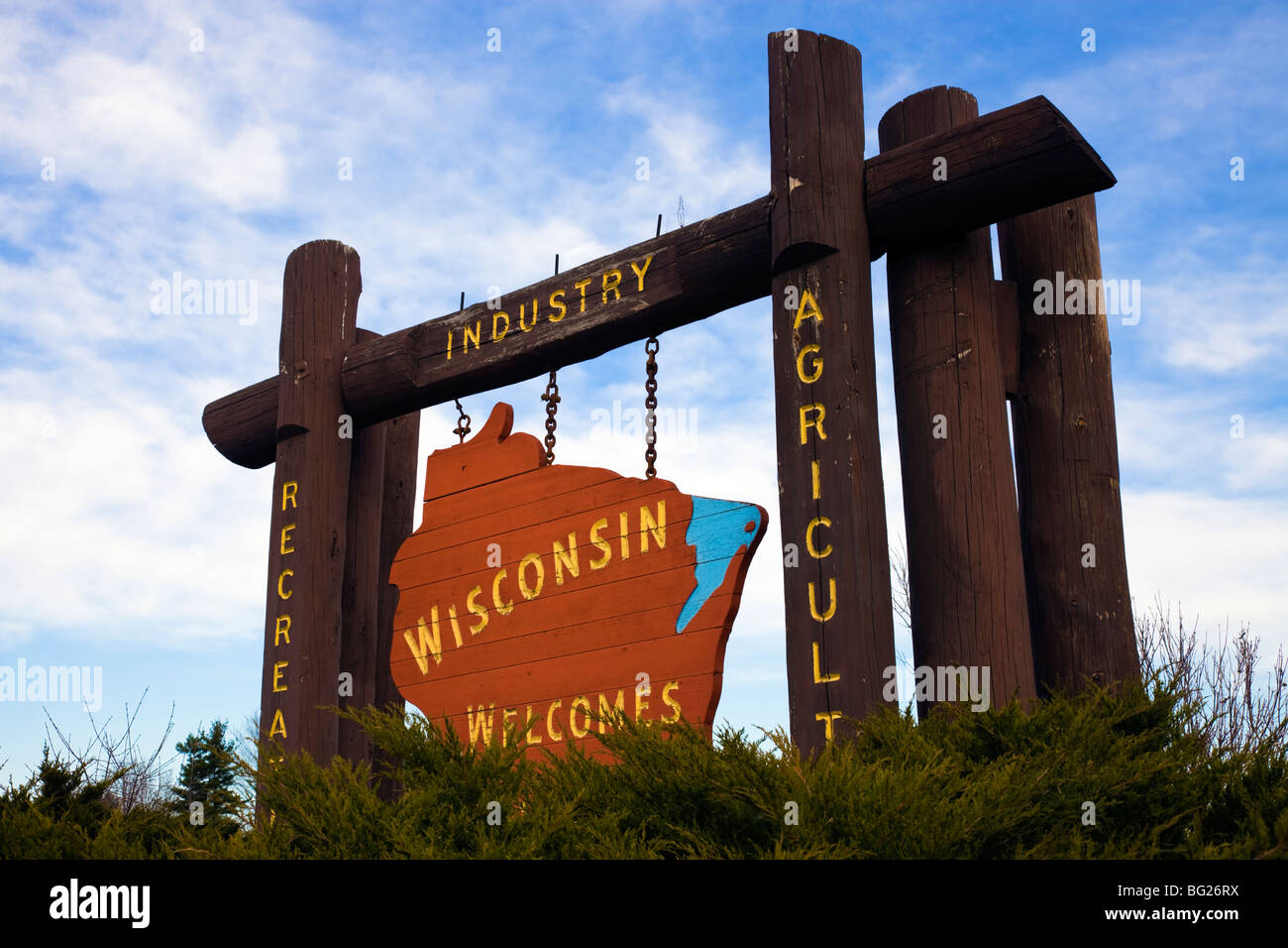 Welcome to wisconsin sign hi-res stock photography and images - Alamy