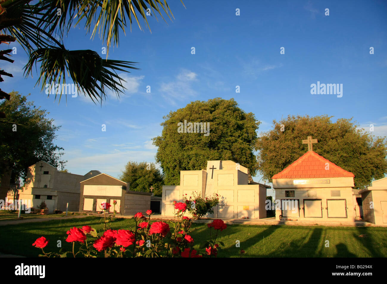 Israel, Upper Galilee. The Christian Cemetery of Kfar Biram Stock Photo ...
