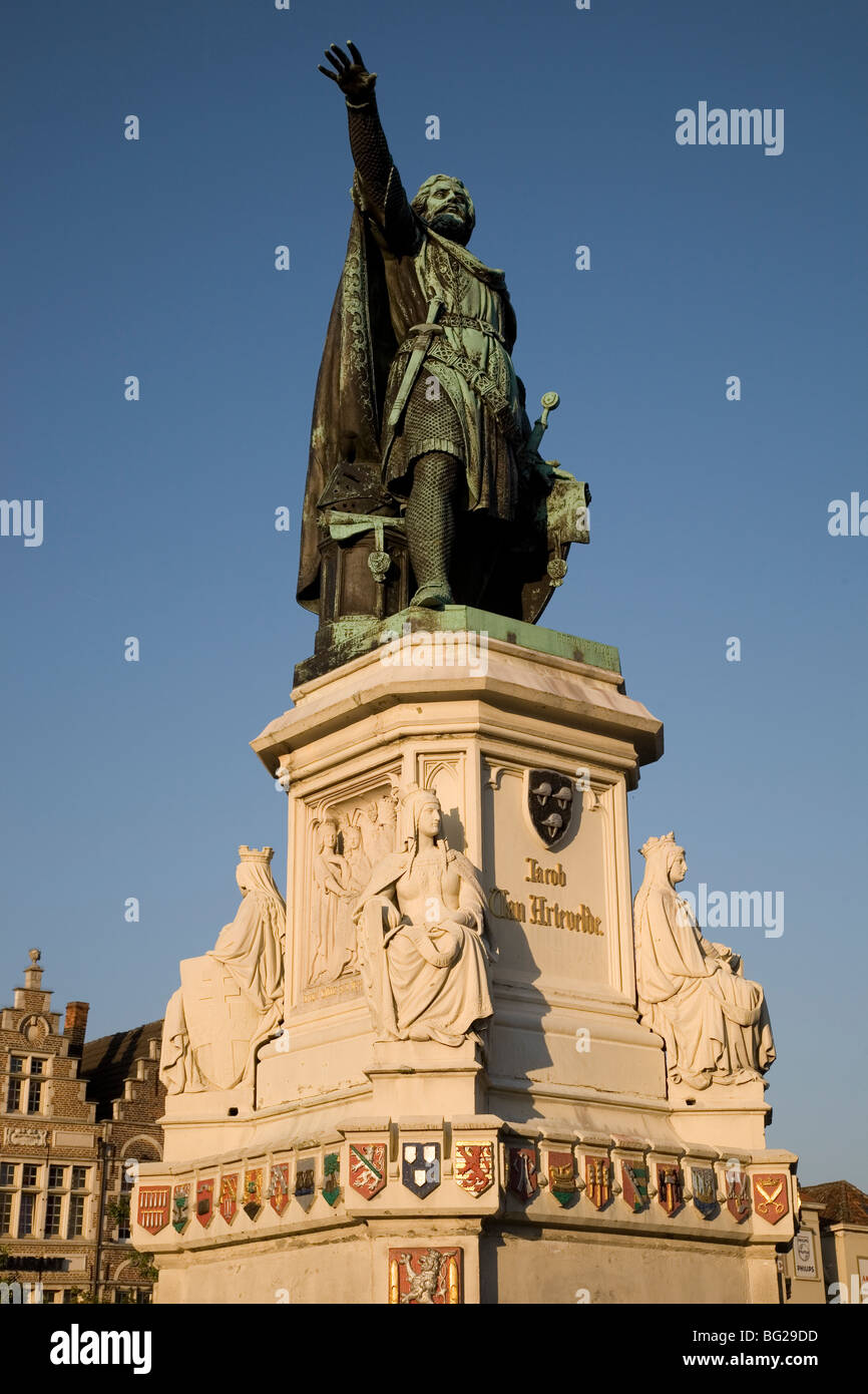 Jacob Van Artevelde, Vrijdag Markt- Market Square, Ghent, Belgium ...